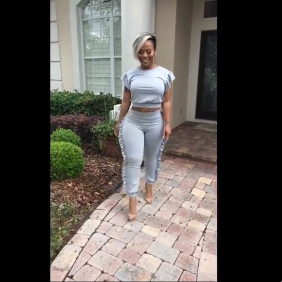 Pants & Jumpsuits | Two Piece Ruffle Detail Jogger Set | Poshmark